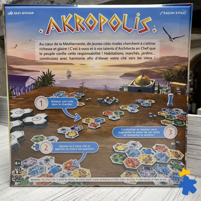 Akropolis - Top des meilleurs jeu de pose de tuiles 8 ans+ - Meepland